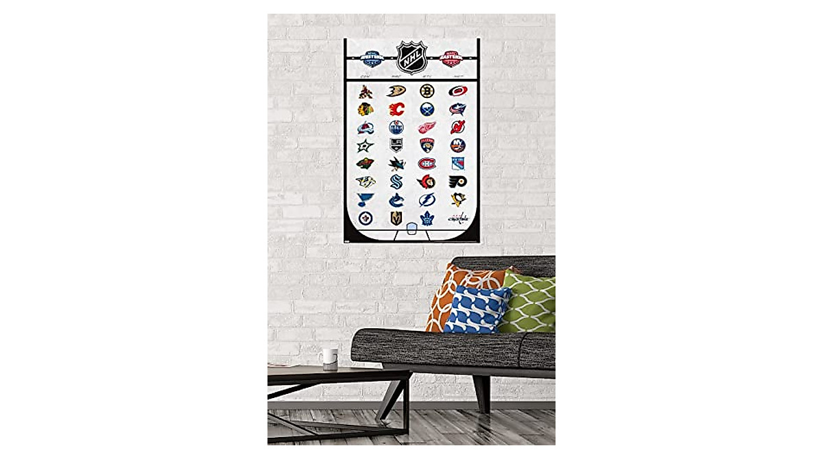 NHL Logos Wall Poster - Officially Licensed Sports Decor | 22 x 34