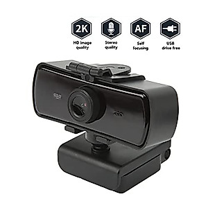 1440P Full HD Camera,Drive Free Streaming Webcam,USB PC Computer Webcam with Microphone Lens Protection Cover,for Recording,Calling,Meeting,Gaming
