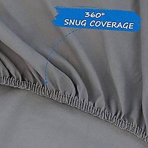 Bassinet Sheet Set 2 Pack Fitted Bassinet Sheets for Baby Boy, Universal Microfiber Soft Cradle Sheets for Oval Rectangle and Hourglass Bassinet Mattress, Grey and Navy