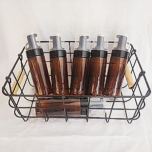 150ml Empty Shampoo Bottle,5oz Foaming Dispenser Soap Plastic Container,Foam Pump Travel Bottle Dispenser for Hand Soap, Lash Cleanser,Facial Cleanser (Brown+Clear)