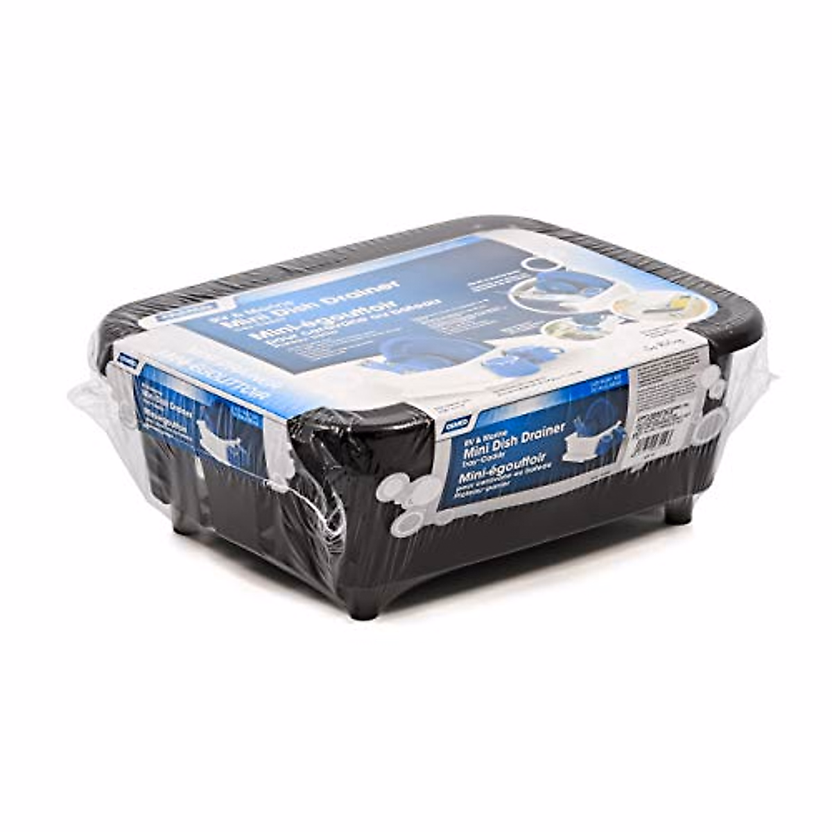 Camco Mini Dish Drainer and Tray | Fits RV Sinks and Small Counter Spaces | Durable Heavy-Duty Construction | (43512) , Black