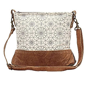 Myra Bags Ferris Wheel Upcycled Canvas Crossbody Bag S-1034