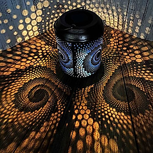 Solar Outdoor Lanterns Hanging Bohemian Solar Lights Outdoor Waterproof Garden Light, Metal Lantern Dragonfly Solar Table Light LED Lantern for Garden, Patio, Yard