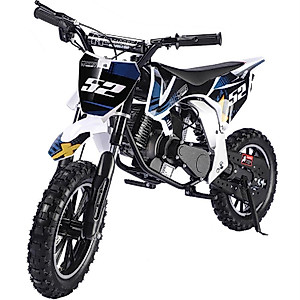 MotoTec MT-DB-52cc-Warrior-Black Kids Warrior 52cc 2-Stroke Gas Dirt Bike Black