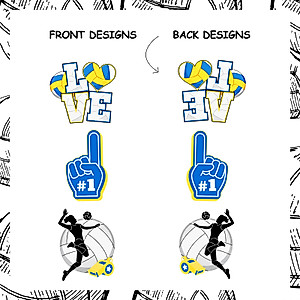 Cheereveal 24 Pieces Volleyball Centerpiece Sticks, Bump Set Spike Volleyball Table Toppers, Sports Themed Baby Shower Birthday Party Decorations