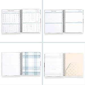 Erin Condren 7" x 9" Spiral Bound Recipe Notebook Including 5 Tabs For Organization, Two-Sided Pocket Folder, Sturdy Laminate Cover, 80 lb. Thick Mohawk Paper