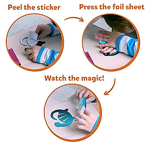 Skillmatics Art & Craft Activity - Foil Fun Dinosaurs, No Mess Art for Kids, Craft Kits & Supplies, DIY Creative Activity, Gifts for Boys & Girls Ages 4, 5, 6, 7, 8, 9, Travel Toys