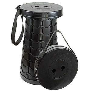 Westerly Portable Retractable Folding Stool, Collapsible Telescoping Foldable Camping Stool for Adults for Outdoor Fishing Hiking Gardening Travel BBQ (2)