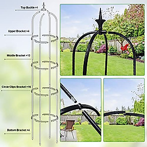 Garden Trellis for Climbing Plants, Tower Obelisk Garden Trellis 6.5ft Tall Plant Support Vine Supports Plant Tower for Climbing Vines and Flowers Stands 1 Pack