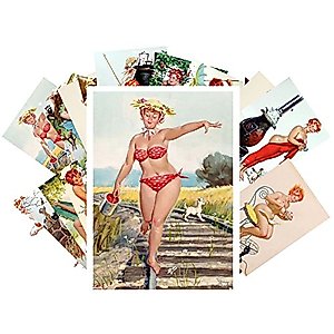 Vintage PostCards 24 pcs Hilda Chubby Sexy Redhead Pinup Girl Vintage Illustration