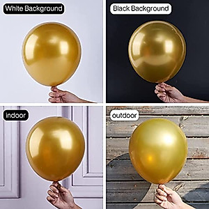 PartyWoo Metallic Gold Balloons, 25 pcs 12 Inch Gold Metallic Balloons, Gold Balloons for Balloon Garland or Balloon Arch as Party Decorations, Birthday Decorations, Baby Shower Decorations, Gold-G101