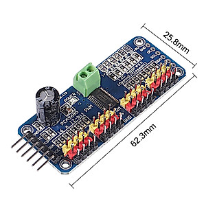 ALMOCN 2PCS PCA9685 16 Channel PWM Servo Motor Driver 12 bit IIC Interface Module for Arduino Robot Raspberry pi