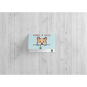 Red Door Inspirations Dog Happy Birthday Card, 4x6 includes card and envelope (Corgi Birthday Card Single)