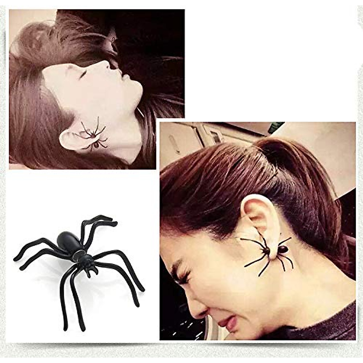 Halloween Costumes for Women Girls, Halloween Stud Earrings for Women Girls, Spider Earrings Scary Funny Spider Halloween Decorations Cosplay Party Supplies Favors Gifts