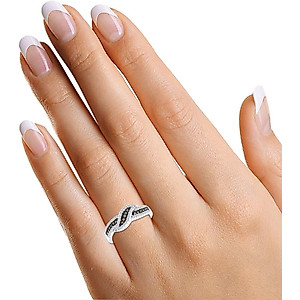 AFFY 1/2 CTTW Sterling Silver White & Brown Diamond ring