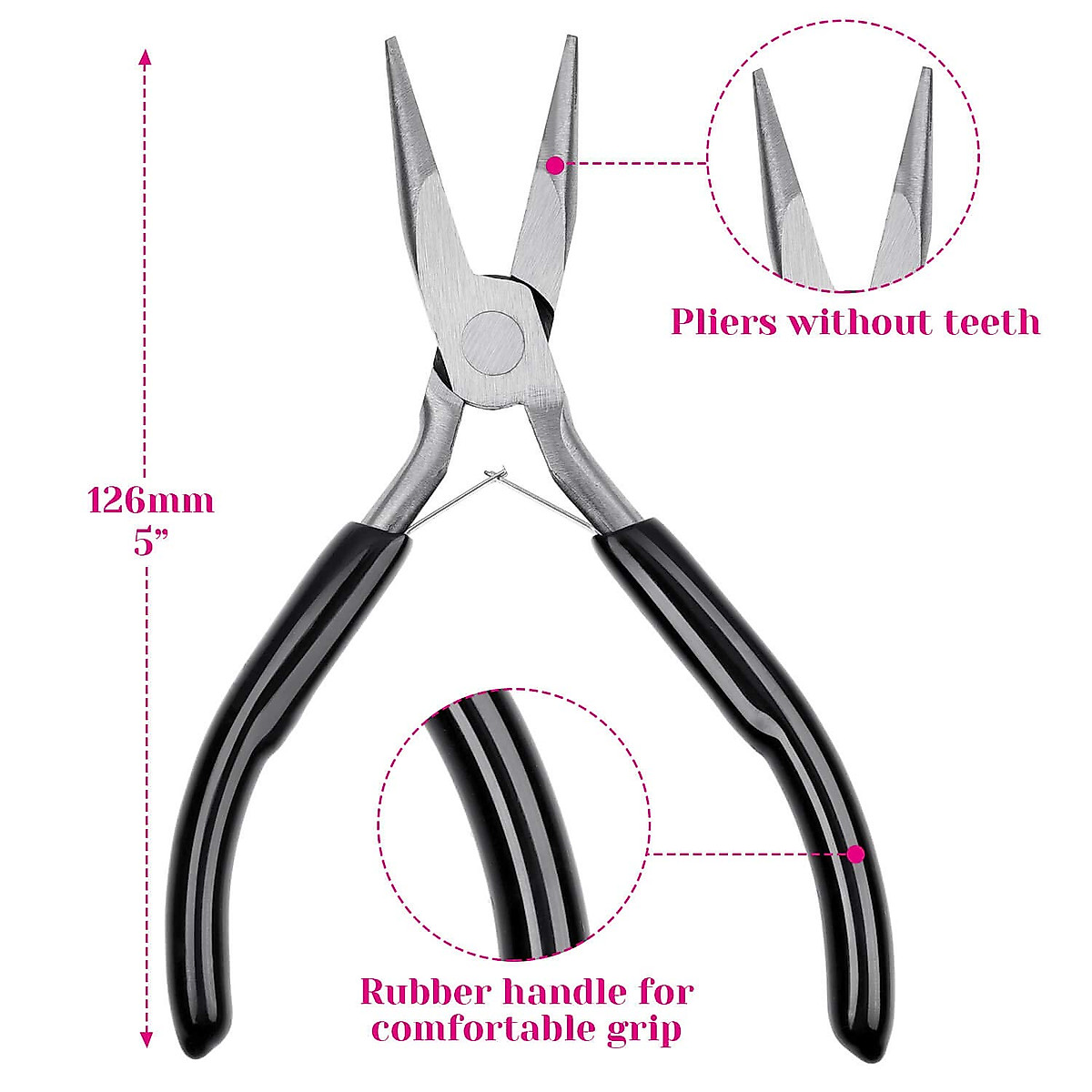 Jewelry Pliers, Cridoz Beading Pliers Set with Needle Nose Pliers, Round Nose Pliers and Wire Cutter for Jewelry Making Beading Repair Supplies and Crafting (set of 3)