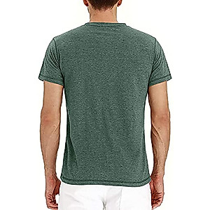 Sailwind Mens Henley Short/Long Sleeve T-Shirt Cotton Casual Shirt US Large VG Green