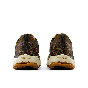 New Balance Men's Fresh Foam X Hierro V7 Running Shoe, Golden Hour/Dark Camo/Black, 9.5