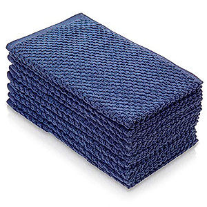 Simpli-Magic 79332 Cotton Hand Towels, Blue/White, 10 Pack