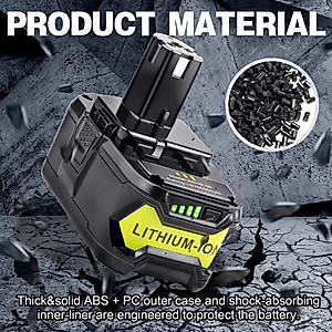 [2 Pack] 18V 6000mAh 18V RB18L50 Replacement Battery for P102 Ryobi Lithium Ion P103, P104, P105, P107, P108, P109 P122 Cordless Power Tools