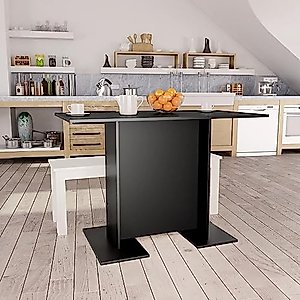 Modern Dining Table,Kitchen Table,Dinner Table Dining Room Home Furniture,Dining Table Black 43.3"x23.6"x29.5" Engineered Wood