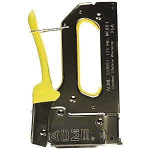 Acme Staple 654025B 25A Staple Gun with Bottom-Load Magazine Crown, 1/4" , Black