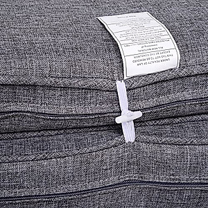 Outsunny 7-Piece Patio Furniture Set, Outdoor Wicker Conversation Set, All Weather PE Rattan Sectional Sofa Set with Cushions and Faux Wood Table, Stripe Pillows, Gray