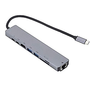 USB-C Interface Specification HDMI Hub Built-in Conversion Chip USB-C Adapter,for iPad Pro/MacBook/Type C Devices RJ45 Ethernet Mini SDTF OTG Adapter