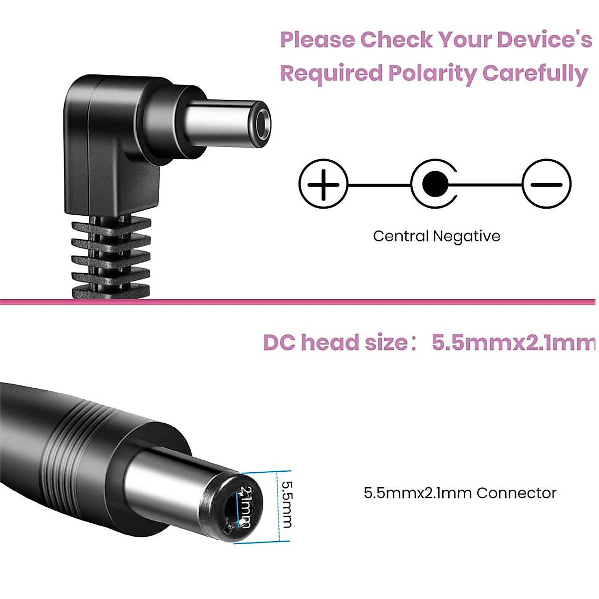 9V DC 1A Power Supply Adapter for Guitar Effects Pedal Center Negative