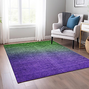 Addison Rugs Chantille ACN587 Green 9' x 12' Indoor Outdoor Area Rug, Easy Clean, Machine Washable, Non Shedding, Bedroom, Living Room, Dining Room, Kitchen, Patio Rug