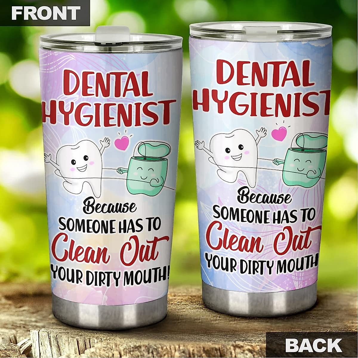 MEDROC Dental Hygienist Gifts Tumbler - Stainless Steel 20oz, Funny Dental Hygiene Gifts For Women Men, National Dental Hygienists Week Gifts For Coworker Drinking Coffee Cups (DH02)