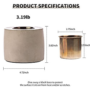 Sportkee Concrete Tabletop Fire Pit, Alcohol Fire Pit Bowl, Small Round Portable Table Top Firepit for Indoor & Patio