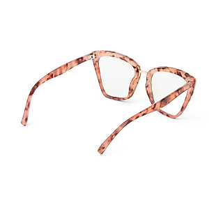 EVEE Fashion Cateye Computer Glasses For Women with Blue Light Blocking - (Vienna) (Pink Tortoise)