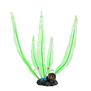 Mogoko 4 Pack Glowing Fish Tank Decorations, Silicon Glow Aquarium Plants Ornaments Kit for Decor
