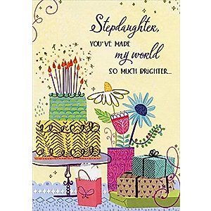 Designer Greetings Made My World So Much Brighter Gifts Birthday Card for Step-Daughter