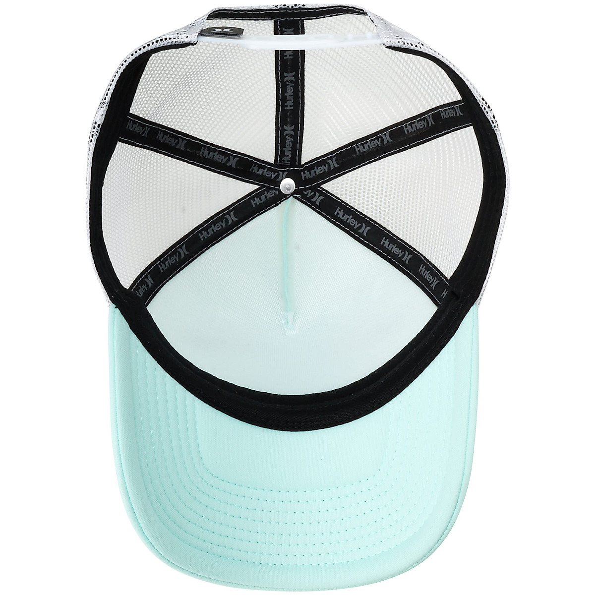 Hurley Women's Baseball Cap - Icon Snap-Back Trucker Hat, Size One Size, Jade Aura