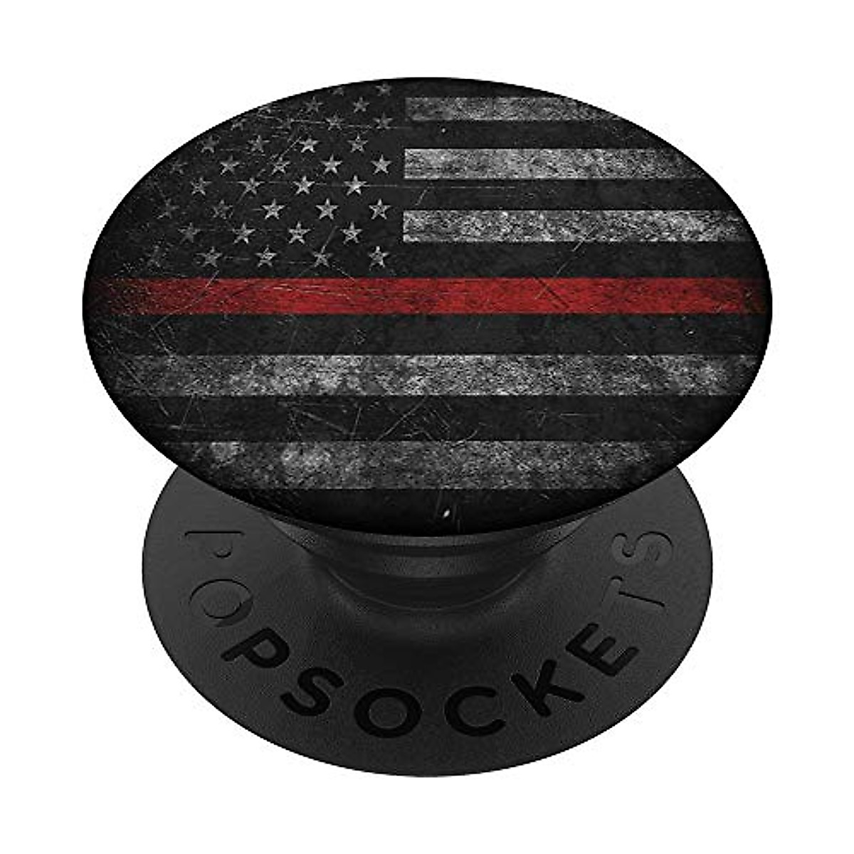 Thin Red Line American Flag Firefighters Gift PopSockets PopGrip: Swappable Grip for Phones & Tablets