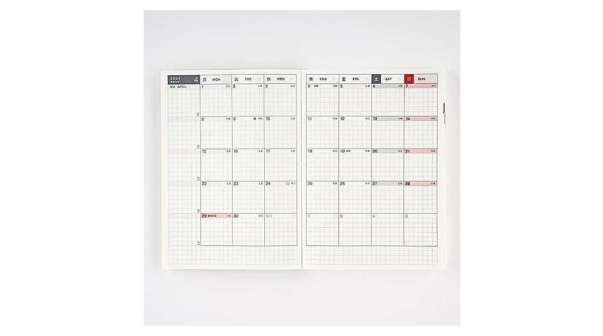 Hobonichi Techo Original A6 Notebook - January 2024
