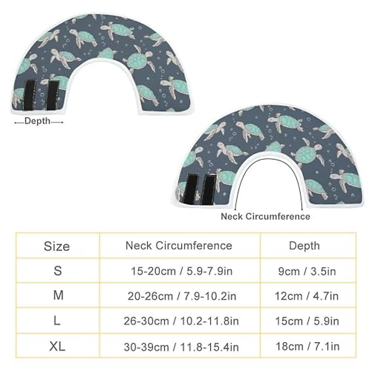 Sea Turtles Green Comfortable Dog Cone Cat Collar Adjustable Prevent from Licking Wounds XL