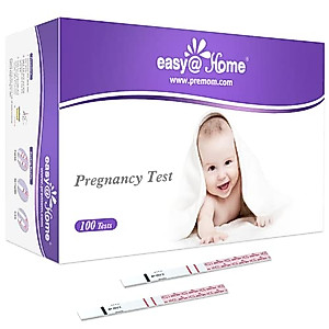 Easy@Home Pregnancy Test Strips Kit: 100-Pack HCG Test Strips, Early Detection Home Pregnancy Test EZW1-S:100
