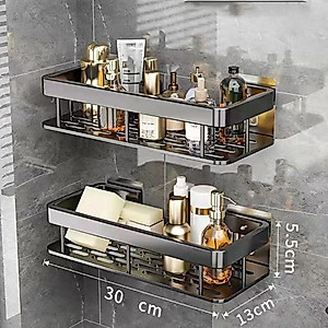 Smala 1Pcs No-Drill Wall Mount Corner Shelf Holder Toilet Makeup Organizer for Shampoo