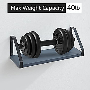 TFER Floating Wall Shelves for Bedroom/Bathroom, Set of 3, Geometric Hanging Shelf for Living Room/Kitchen/Laundry Room, Wall Mounted Shelves, Rustic Wood Shelves for Wall Décor