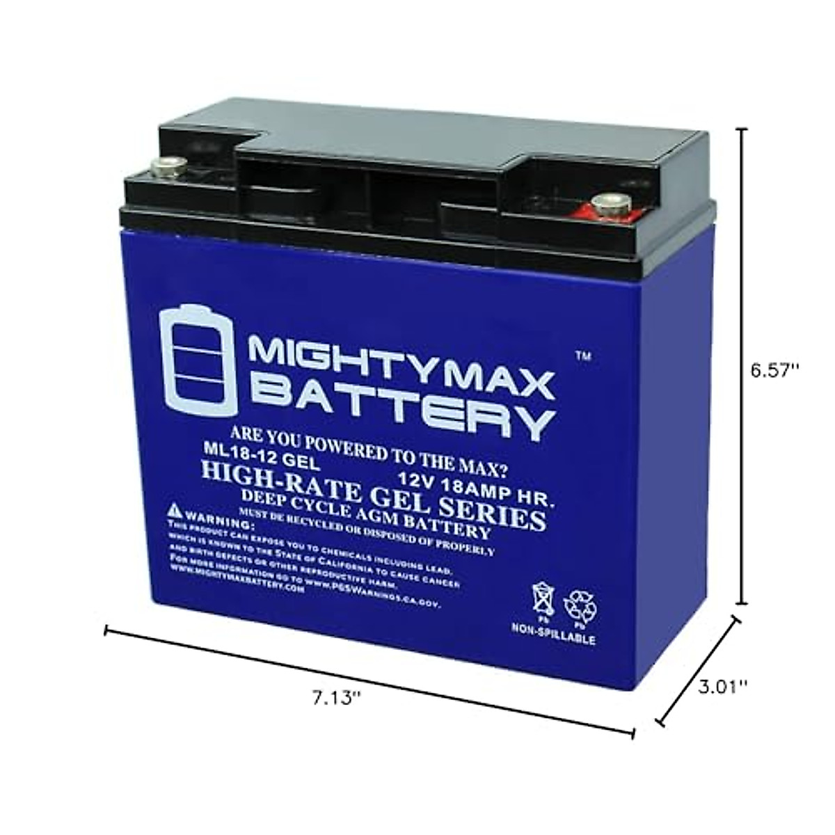 Mighty Max Battery 12V 18AH GEL Battery for Jump n Carry JNC660 JNCAIR JNC 660