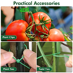 ROADPLUM 3 Pack 48" Tomato Cages for Garden, Plastic Coated Steel Pipe Heavy Duty Adjustable Tomato Stakes Trellis Plant Cages for Vegetable, Fruit, Flower, Rose Vine Climbing Plants