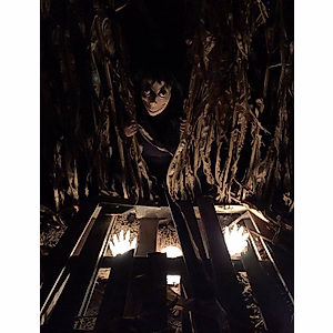 PartyHop Scary Momo Mask Creepy Halloween Latex Cosplay Costume for Kids and Adult Multicolor