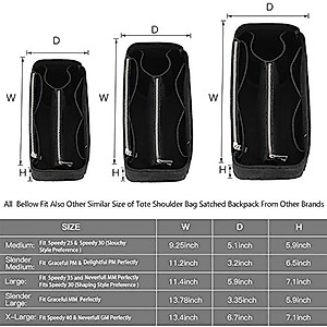 ZTUJO Purse Organizer, Felt Bag Organizer Purse Organizer Insert For Speedy, Neverfull, Graceful, Neverfull,Tote, Handbag,Shaper (Medium, Black)