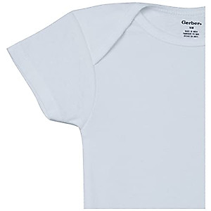 Gerber Baby 8-Pack Short Sleeve Onesies Bodysuits, Solid White, 3-6 Months