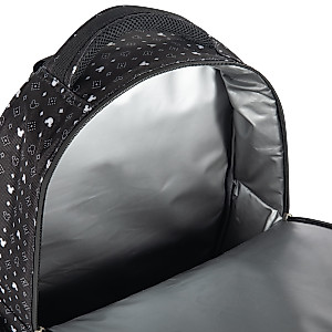 ONIVA - a Picnic Time brand - Disney Classic Mickey Mouse Park Tripper Day Bag - Cooler Backpack - Soft Cooler Backpack - Insulated Lunch Bag, (Black with White Pattern)