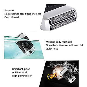 Electric Foil Shavers for Men, Mens Beard Shaver Lithium Electric Men's Multifunctional 2 in 1 Foil Trimmer Shaving Machine Clippers for Hair Cutting