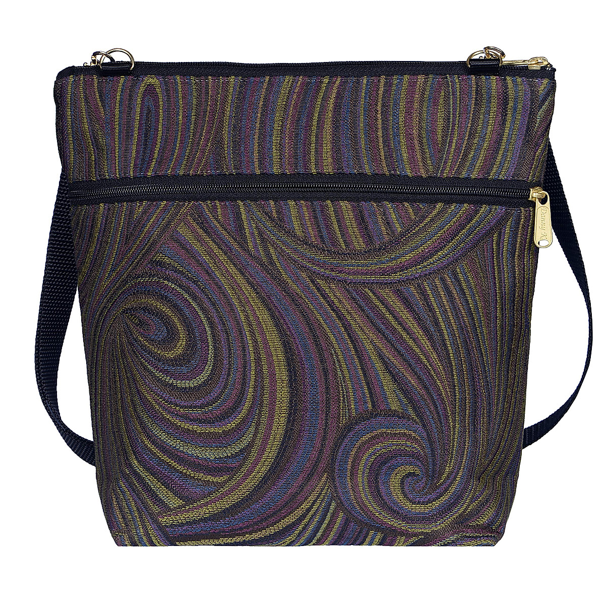 Danny K. Women's Tapestry Bag Crossbody Handbag, Maggie Purse Handmade in the USA (Vincent/Purple)